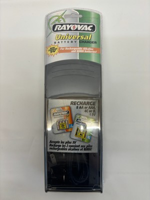 RAYOVAC Universal Battery Charger PS3 Rechargeable Alkaline & NiMH AAA ...
