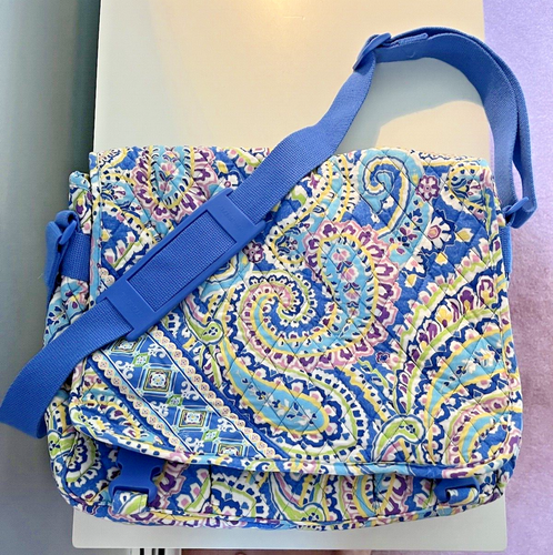 Vera Bradley Messenger/Computer Bag, Capri Blue, approximate size 16” x 12” | eBay
