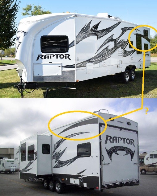 KEYSTONE RAPTOR 2012 2013 RV SIDE STRIPE DECAL SET #30 132"X10" TOY ...