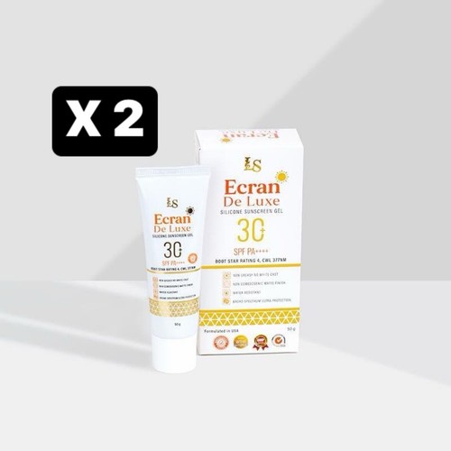 Luxe Skin Ecran De Luxe Silicone Sunscreen Gel SPF 30 PA++++ 50g X 2 ...