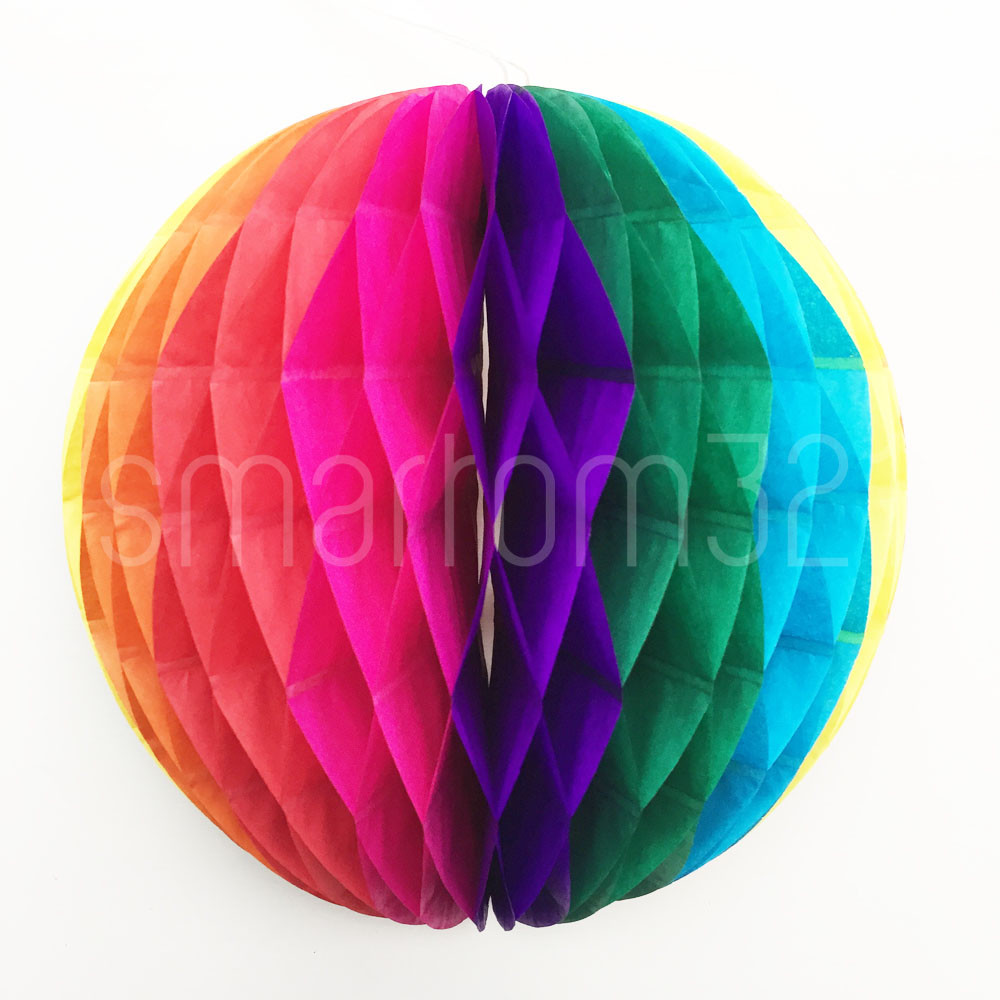 HONEYCOMB Hanging Paper BALLS Wedding Birthday Garland Party Deco Gold ...