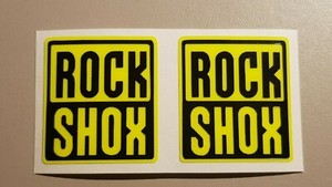2x Rock Shox Logo High Vis Stickers Graphics Decals for Bike MTB ...