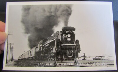 CNR Steam run Montreal to Cantic, Quebec, Oct 14, 1962 RPPC Vintage ...