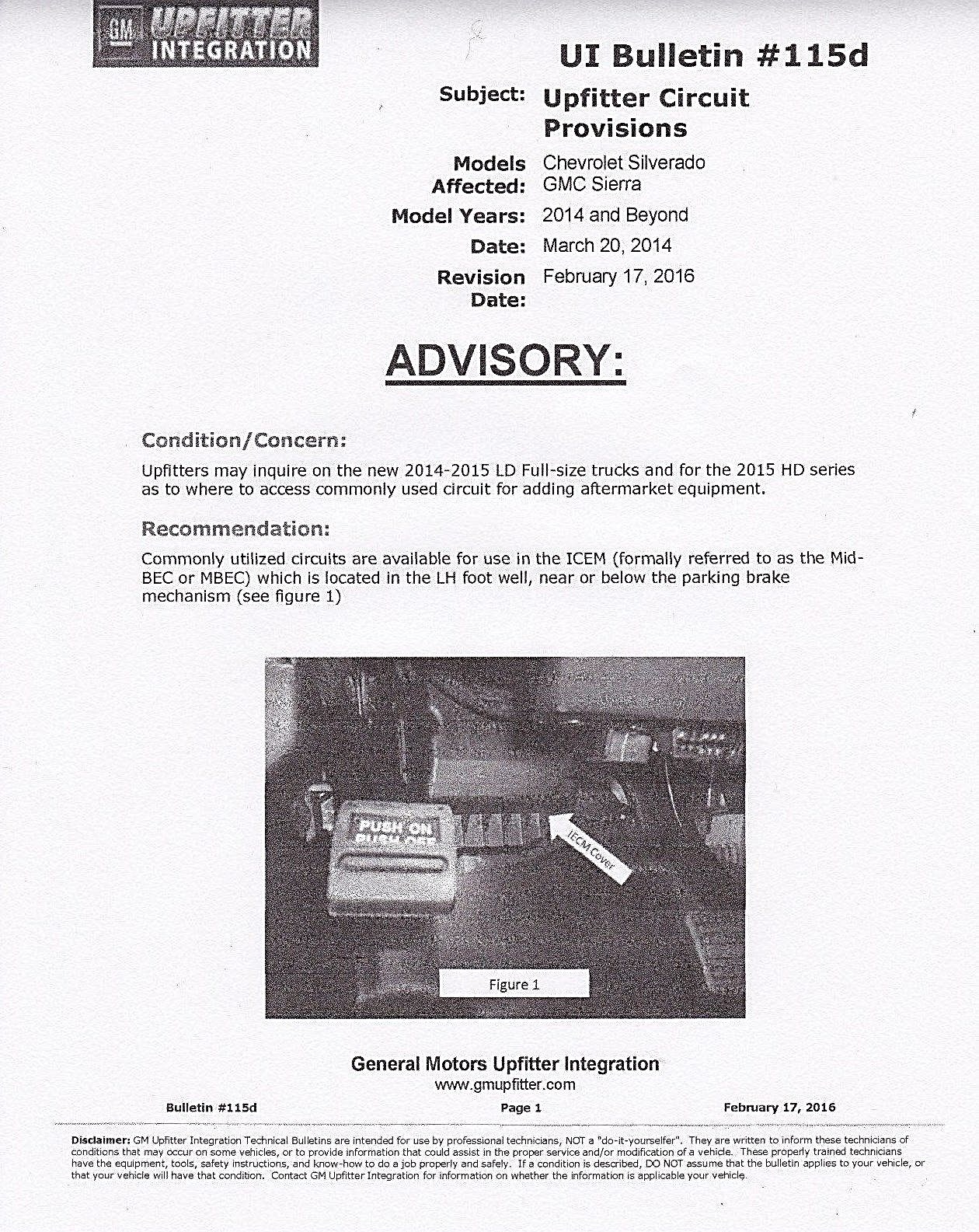 2014-2019 GM UPFITTER CHEVY GMC JUNCTION BLOCK CONNECTOR 15547108 ...