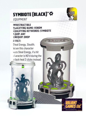 Marvel Heroclix Symbiote (Black) #s006 w/ Card Spider-Man Beyond ...
