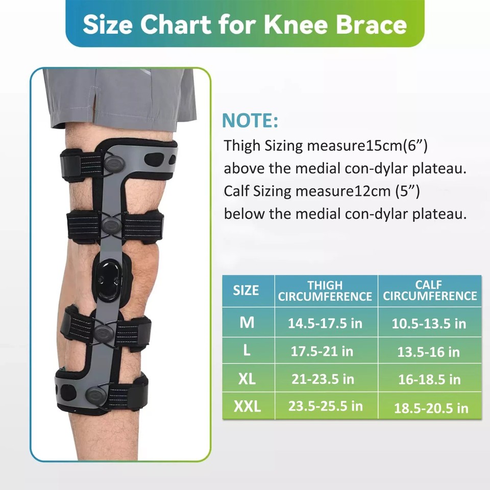 Adjustable Knee Brace for ACL MCL PCL for Sports Injuries & Arthritis ...