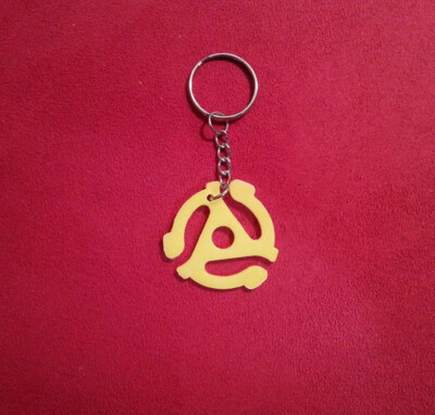 Vinyl Record 45 RPM Adapter Style Keychain Pendant Charm Music ...
