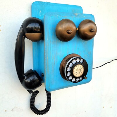 Collectible Antique Replica Decorative Rotary Dial Vintage Wooden Wall ...