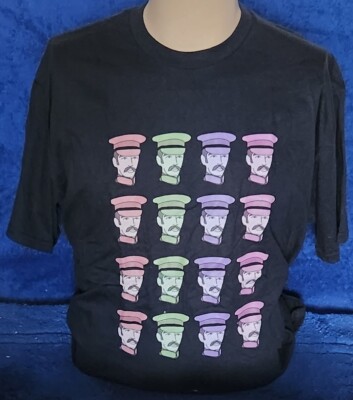 Military Men With Moustaches - Extra Large T-Shirt - Black - NEW | eBay