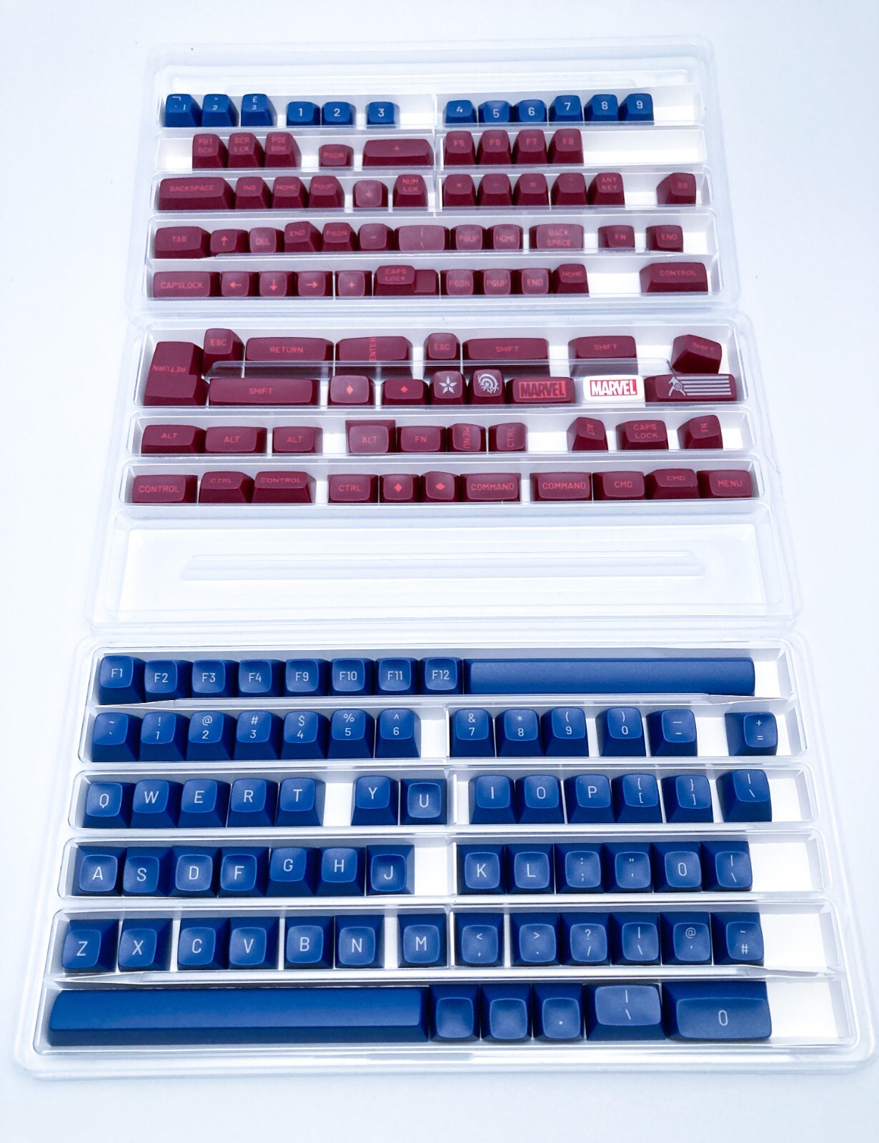 Drop + Marvel MT3 Captain America Custom Keycap Set, Base Kit MDX-35948-1