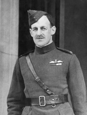 Pilot Major Lwb Rees Vc The Commanding Officer Of 32 Squadron Old Photo ...