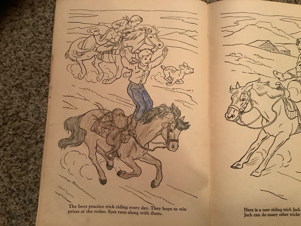 Vintage 1940 GENE AUTRY COWBOY PAINT BOOK coloring book | eBay