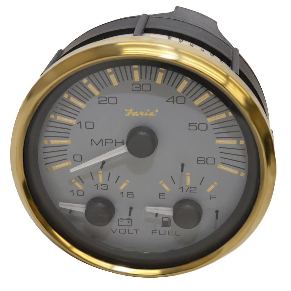 Faria Boat Multi-Function Gauge GS2003B | Speedo Fuel Volt 4 1/4 Inch ...