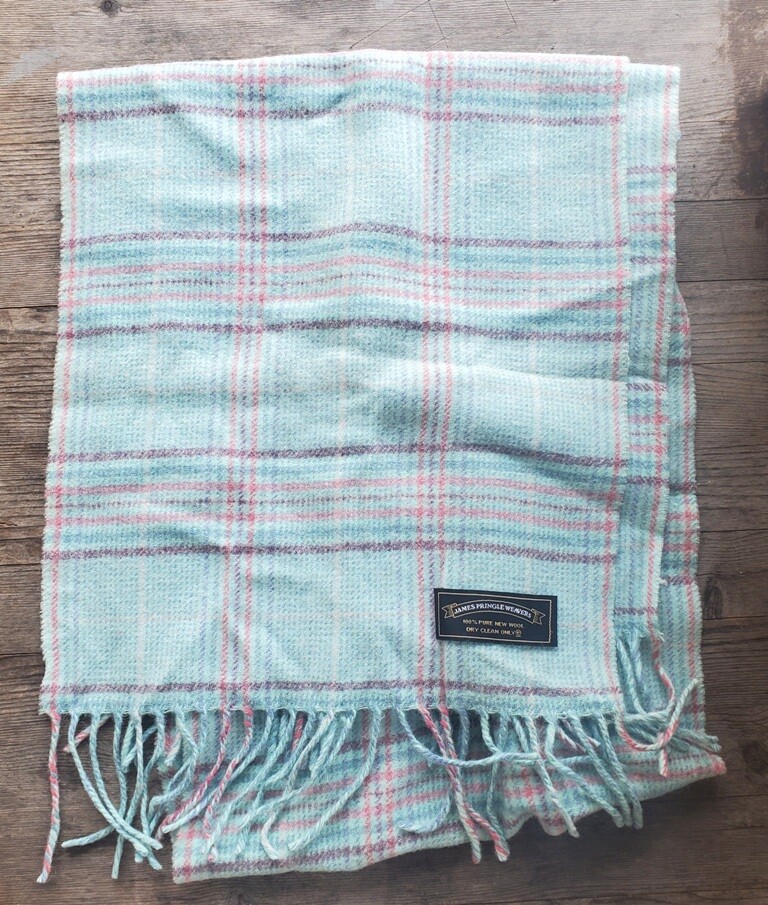 James Pringle Weavers Scotland 100% Wool Scarf - Turq… - Gem