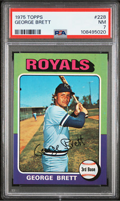 1975 TOPPS George Brett #228 Rookie RC PSA 7 | eBay