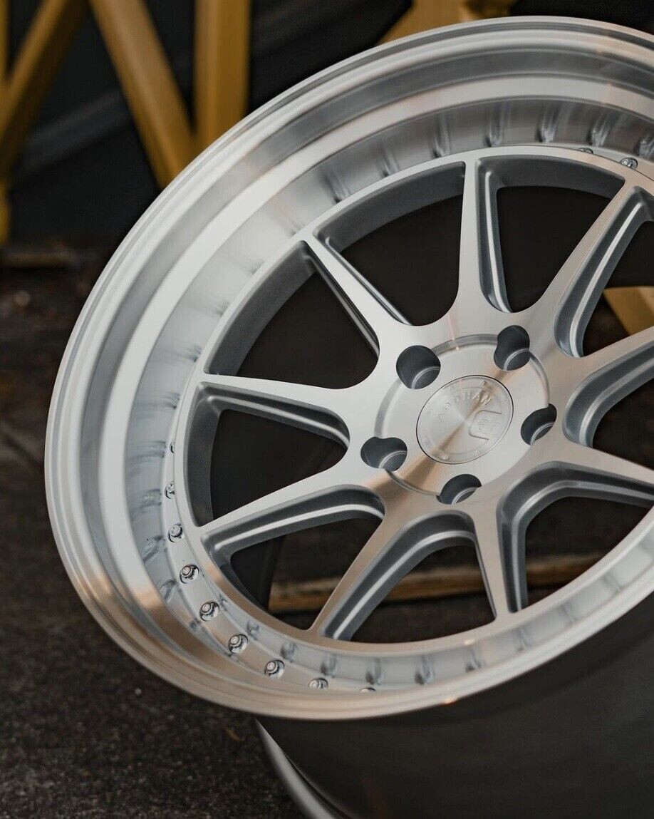 4 PCS 18x9.5 / 18x10.5 5x114.3 +22 Aodhan DSX Wheels Silver 18 ...