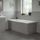 Traditional Bathroom 1700mm Front Bath Panel 18mm MDF Wood Grey Plinth ...