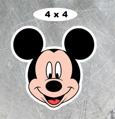 DISNEY MICKEY MOUSE HEAD Sticker/Decal 4" x 4" Laminated | eBay