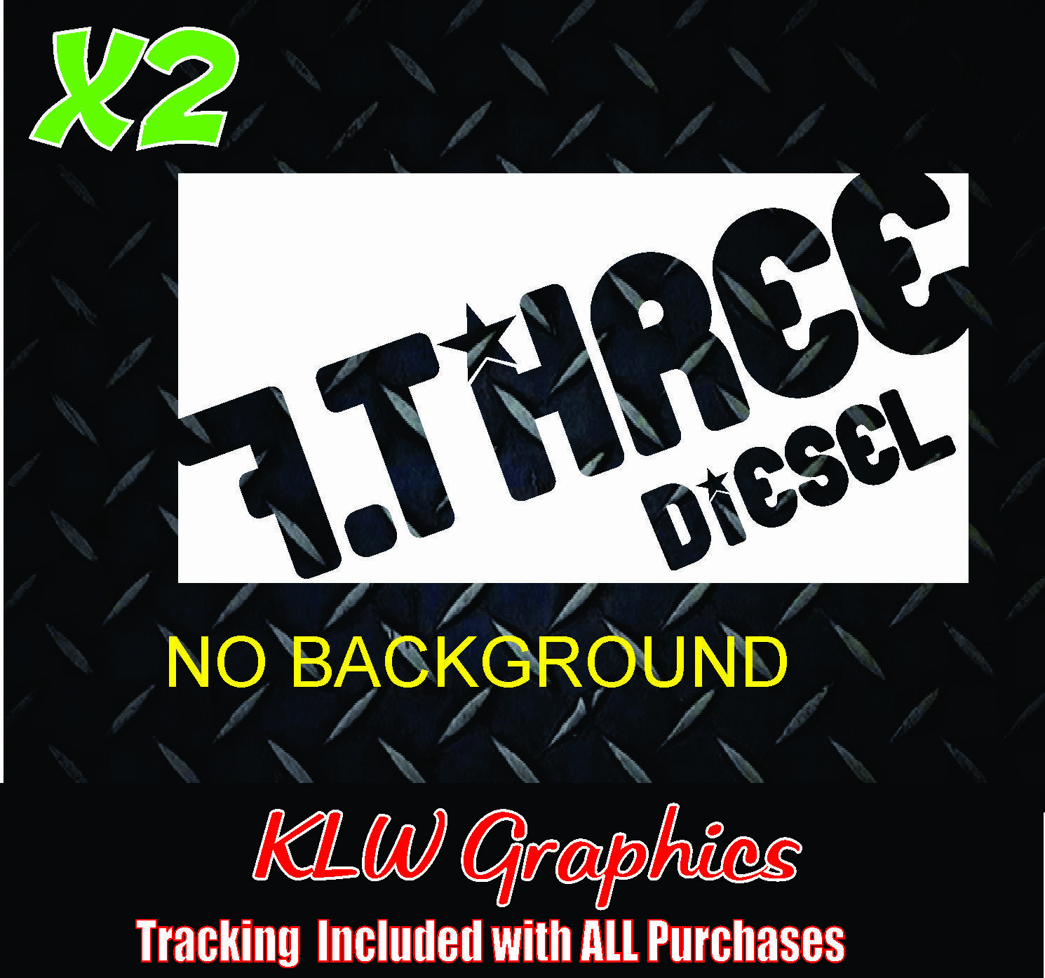 Powerstroke 7.3L Decal Sticker Turbo Diesel Truck Def Soot Stacks USA ...