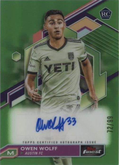2023 Topps Finest MLS - Autographs Owen Wolff #A-OW Neon Green ...