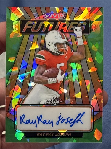 RAY RAY JOSEPH 2024 LEAF VIVID Green Ice Refractor Auto /4 MIAMI ...