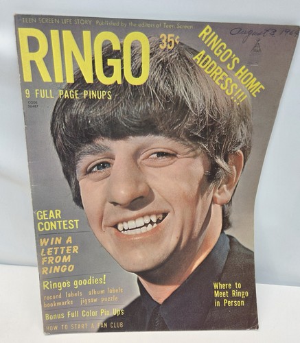 1964 Beatles Teen Screen Magazine The Life Of Ringo Starr 9 Full Page ...