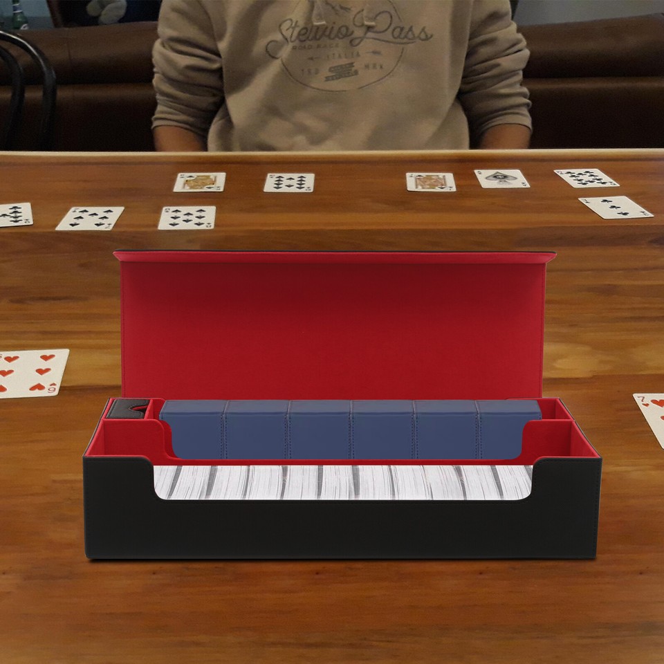 Card Deck Box, Premium Trading Card Storage Box, Card Storage Box Black ...