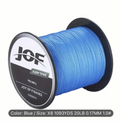 Blue Braid Fishing Line 20lb 1093yd 8 Strand Saltwater Fishing Offshore ...