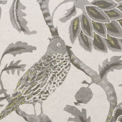 BALLARD DESIGNS MONCORVO GRAY BIRDS JACOBEAN FLORAL MULTIUSE FABRIC BY ...