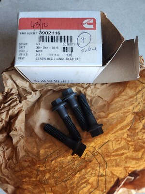 Qty 4*** OEM Cummins 3902116 Hex Flange Cap Screw, M12 x 1.75 x 50 | eBay