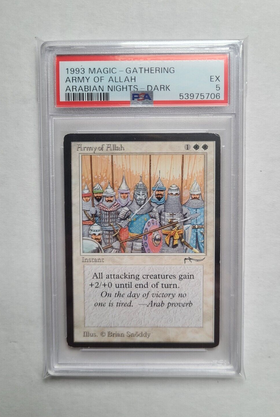 MTG Army of Allah PSA 5 EX Vintage Arabian Nights Magic Card 1993 Old ...