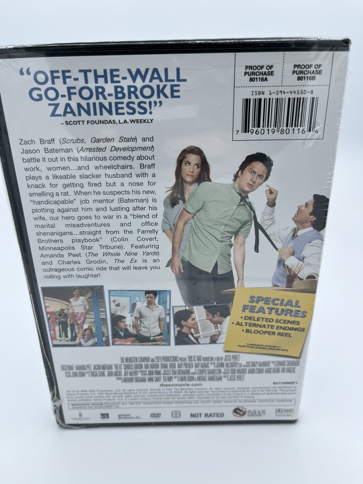 The Ex DVD 2006 Zach Braff Amanda Peet Jason Bateman Brand New Sealed ...
