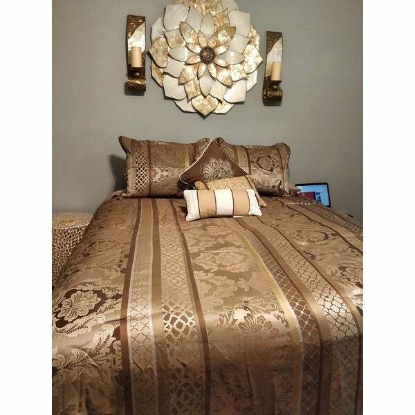 Gold Colored Comforter Sets Nottingham Gold Polyester King 4 Piece