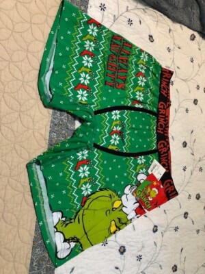 Men's Grinch boxer brief shorts size large | eBay