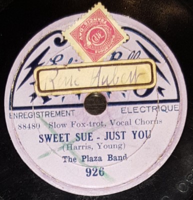 JAZZ 78 rpm RECORD Edison Bell Radio 8" THE PLAZA BAND Vocal Chorus ...
