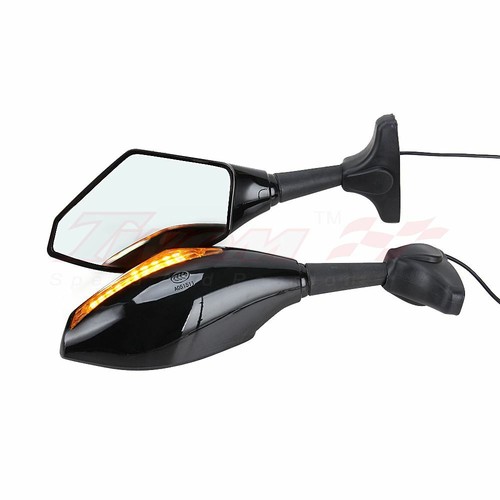 Rearview Side Mirrors LED Turn Signal For Yamaha YZF R6 1999-2012 R6S ...