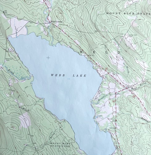 Map Weld Maine USGS 1968 Topographic Vintage Geological 1:24000 27x22 ...