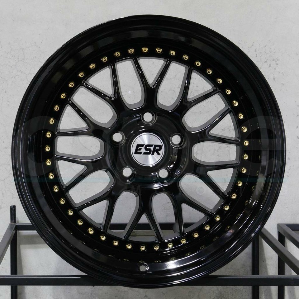 19 ESR SR01 Black Wheels 19x8.5 +30 5x114.3 Rims Set Fits Accord Lexus ...