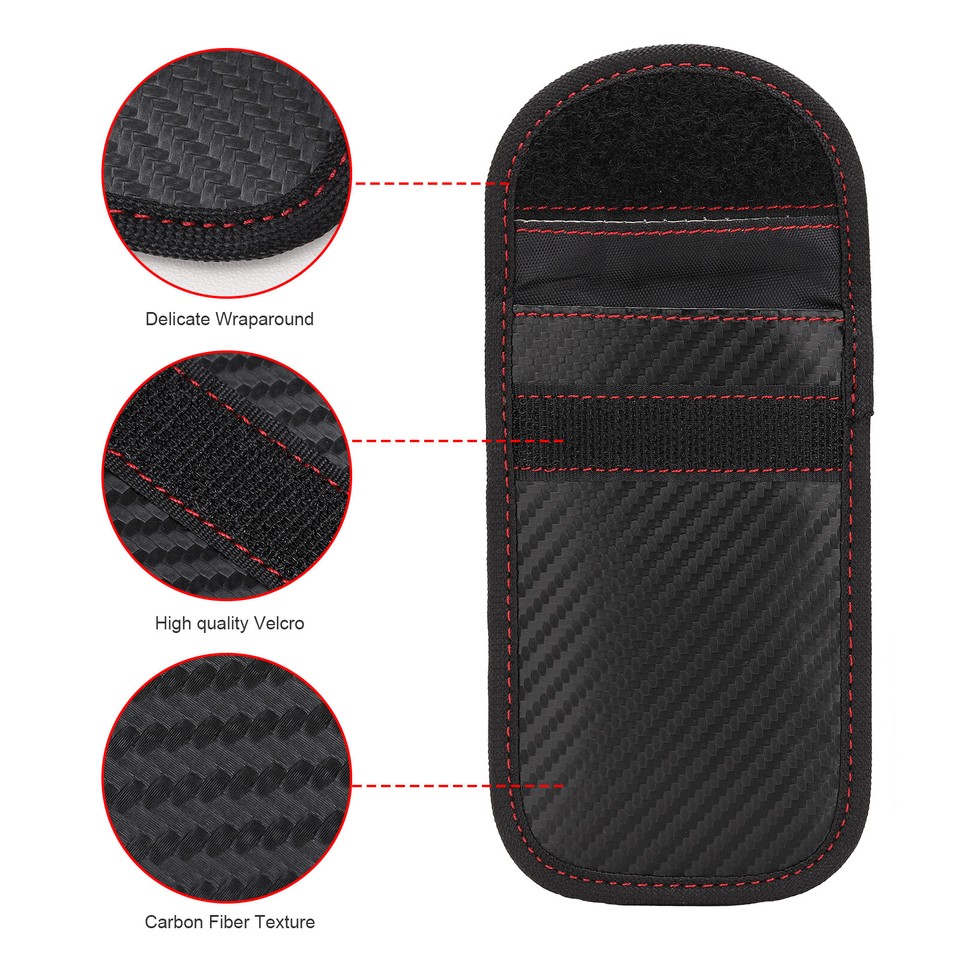 3 Pack RFID Faraday Pouch Car Key Fob Protector Signal Blocking Anti ...