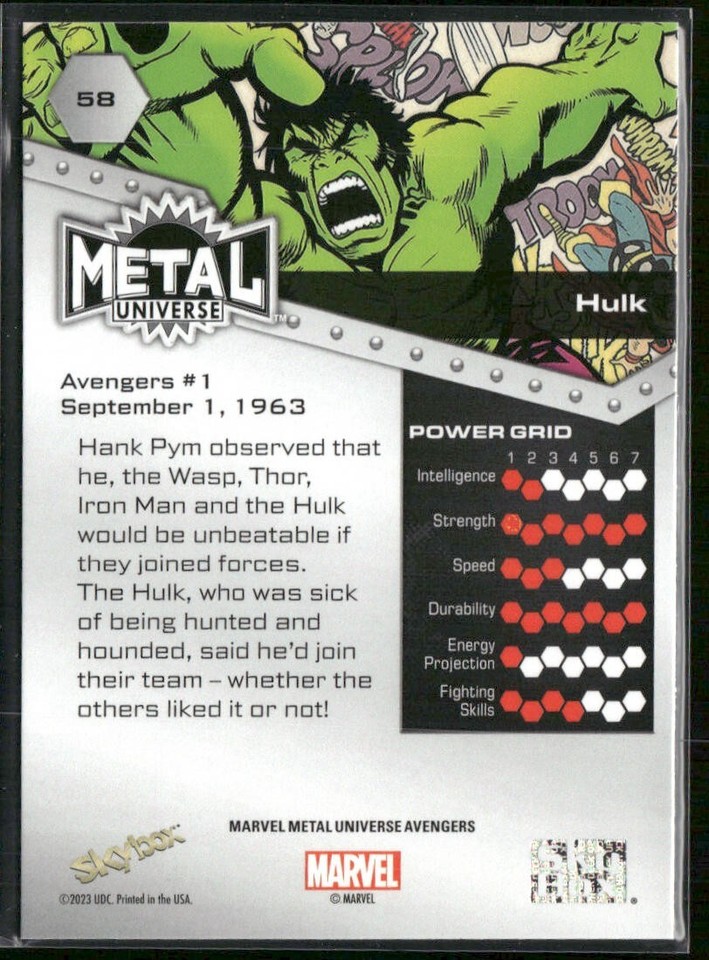 2024 Marvel Metal Universe Avengers Spectrum Parallel #58 - Hulk | eBay
