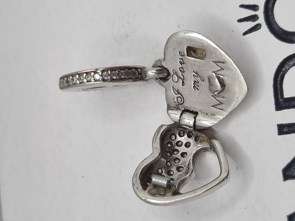 Genuine Pandora I Love My Mum Heart Locket Charm, Excellent With ...