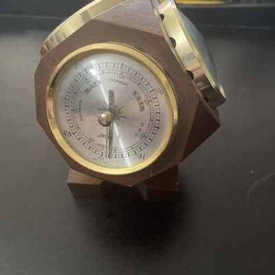 Jason Barometer Thermometer Hygrometer Rotating Wooden Desk Weather ...