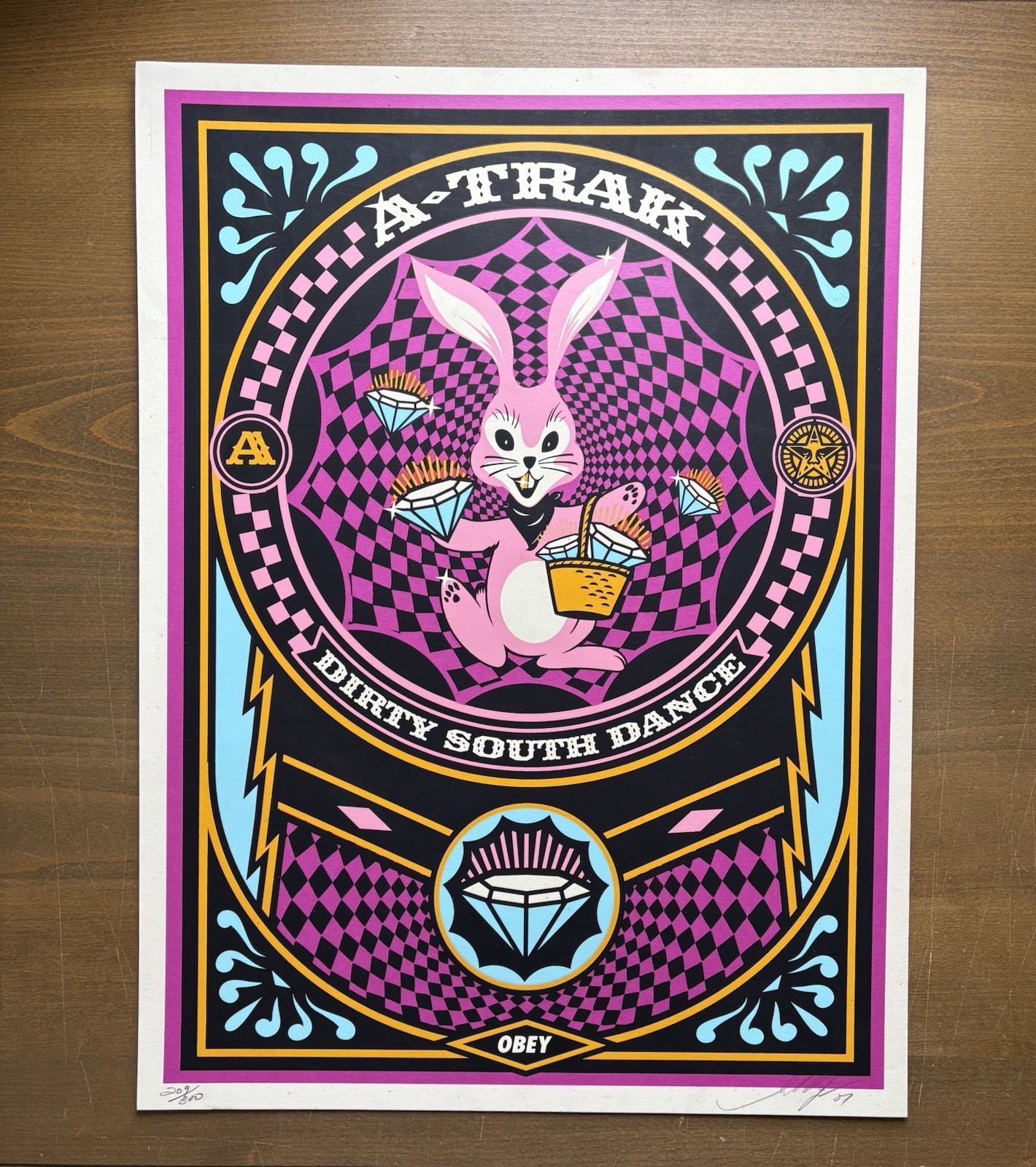 Shepard Fairey Obey Giant ATRAK DANCE Signed Numbered Screen Print 209/ ...