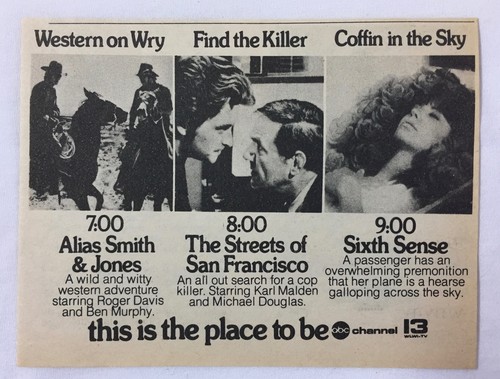 1972 ABC tv shows ad~ ALIAS SMITH & JONES, STREETS OF SAN FRANCISCO ...