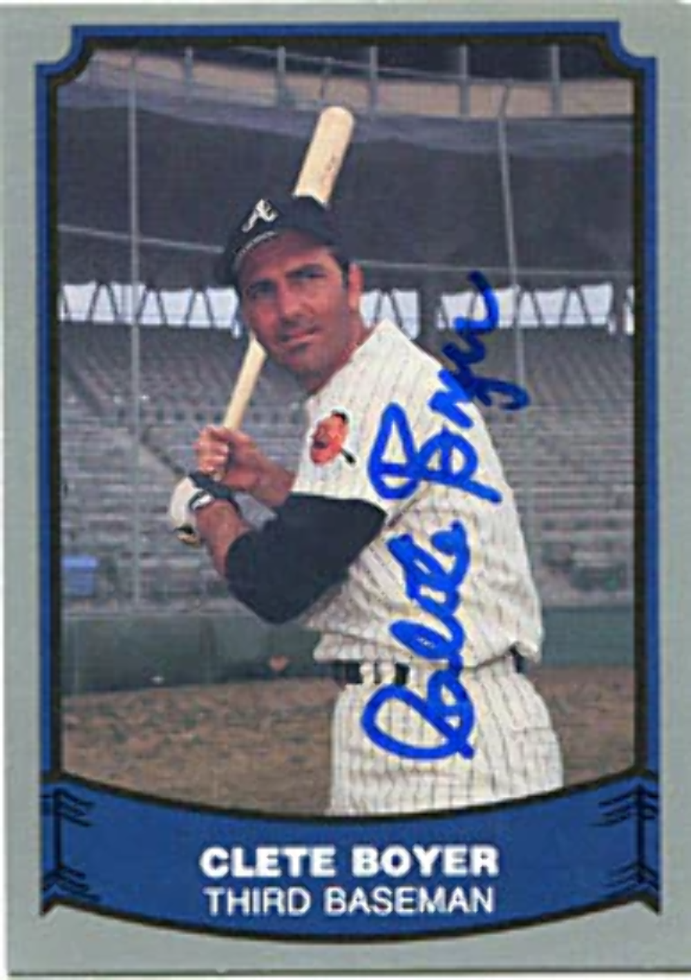 Clete Boyer Autographed/Signed 1988 Pacific Trading Card | eBay