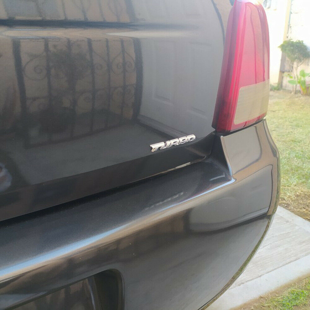 3D Chrome Metal TURBO Logo Car Exterior Parts Emblem Badge Sticker ...