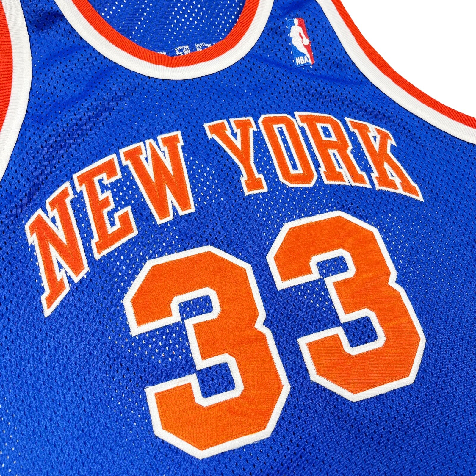 VTG RARE NEW YORK KNICKS #33 EWING AUTHENTIC CHAMPION BASKETBALL JERSEY ...