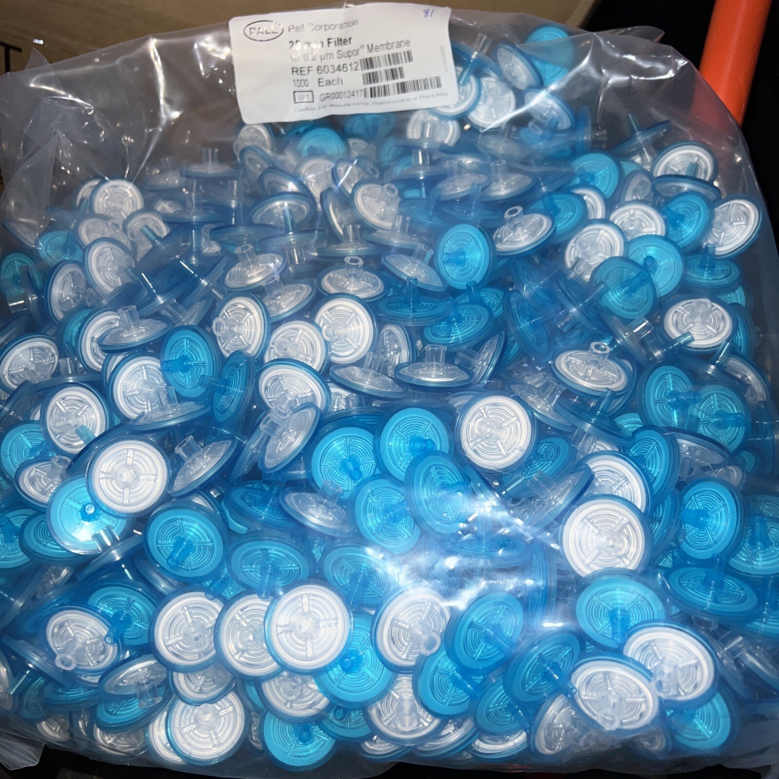 Bag of 1000 - Pall Corporation 25mm Filter 0.2 micron Versapor R ...