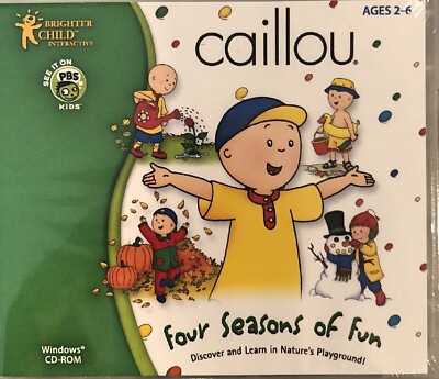 Caillou Four Seasons of Fun Pc Sealed Nature Numbers Letters Shapes ...