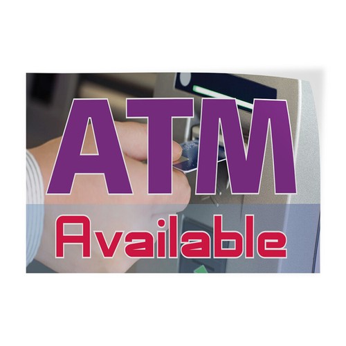 Decal Stickers Atm Available Outdoor Advertising Printing D Store Sign ...